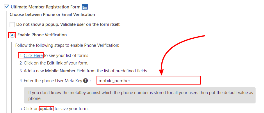Otp Verification For Ultimate Member Registration Form Plugins