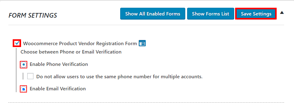 OTP Verification For Woocommerce Product Vendor Registration Form - Plugins - miniOrange