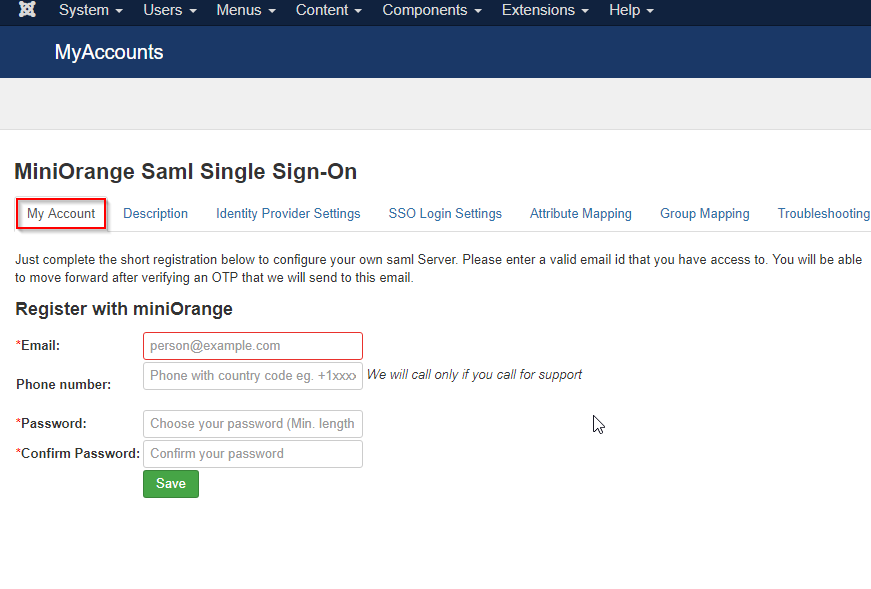 Joomla SAML Single Sign-On (web SSO) | Joomla Plugin