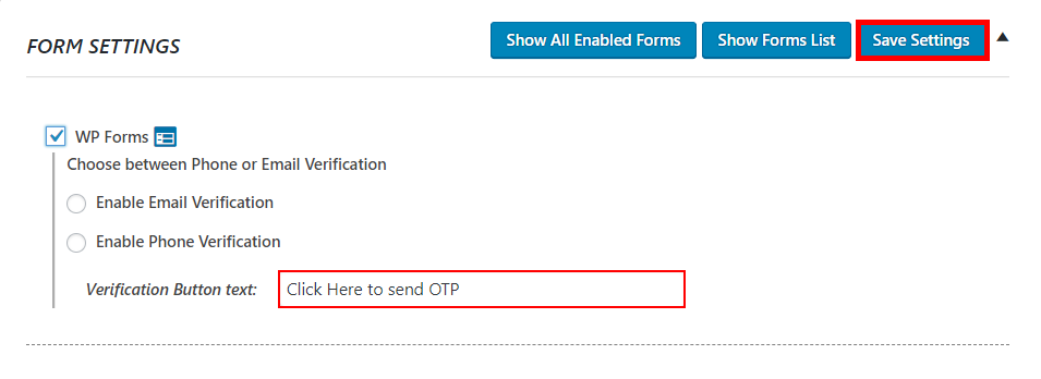 OTP Verification For WP Forms - Plugins - miniOrange
