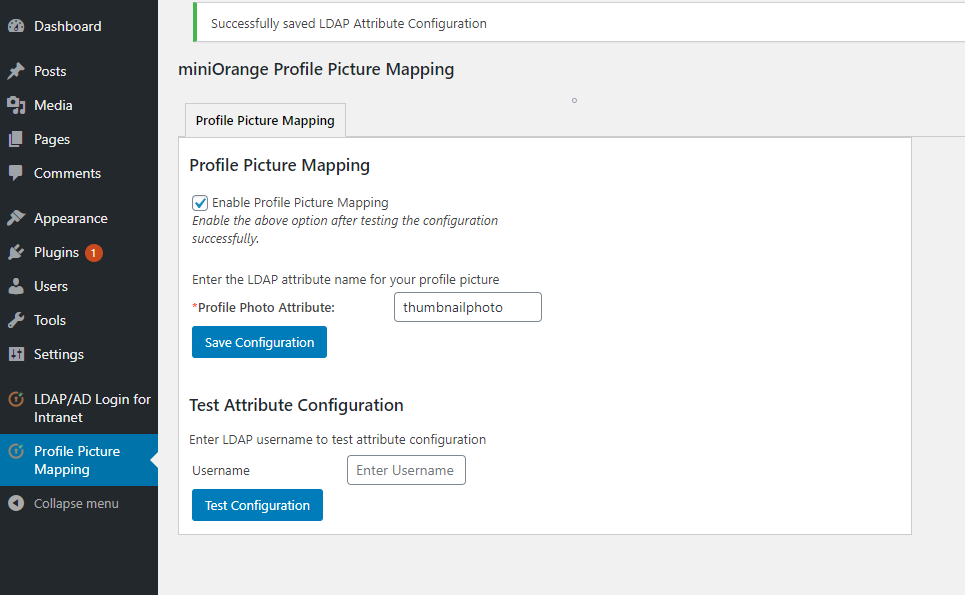 Steps To Configure Miniorange Profile Picture Map Add On For Wordpress