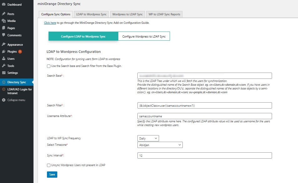 Step By Step Guide To Configure Miniorange Directory Sync Add On For Wordpress