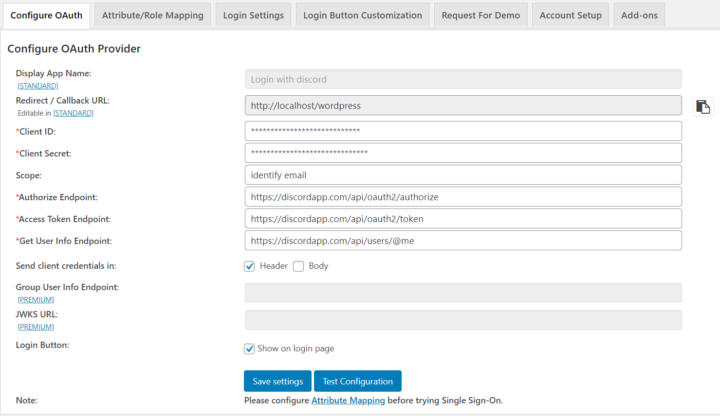 Discord Single Sign On Sso To Wordpress Using Oauth Openid Connect