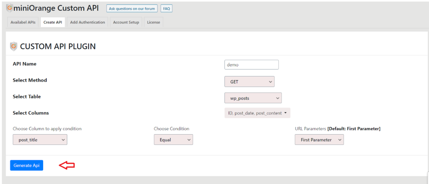 Custom Api For Wordpress Plugins Miniorange