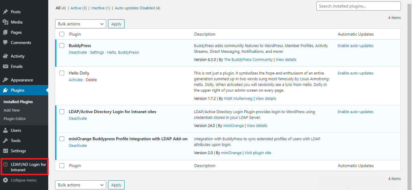 Guide to setup ldap buddypress integration add-on