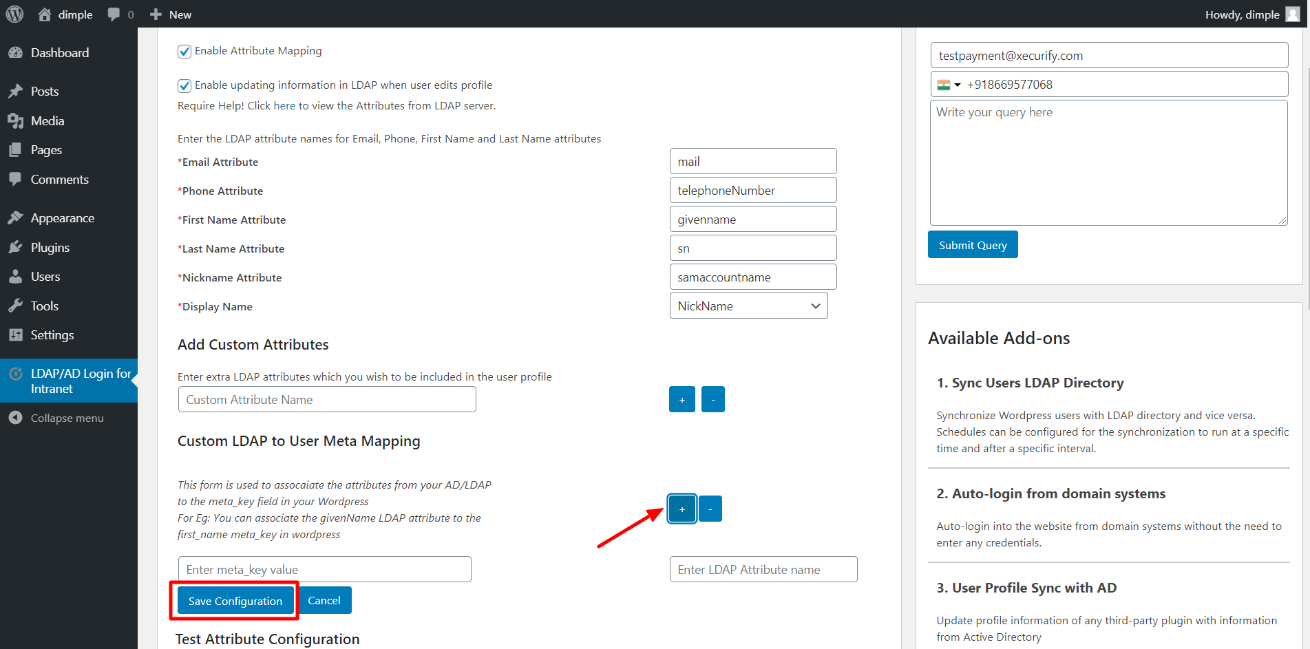 Guide to setup miniOrange third party user profile integration add-on