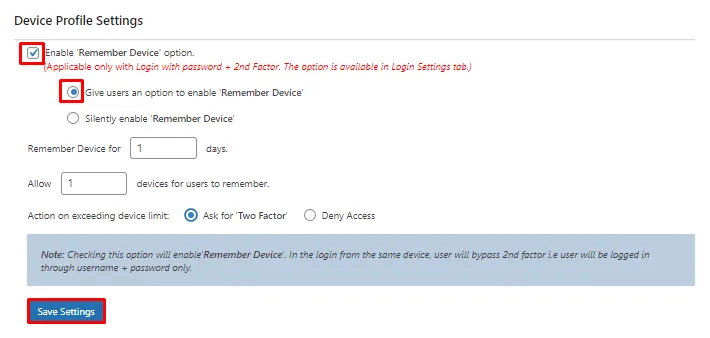 How to set remember device with Two Factor Authentication (2FA ...