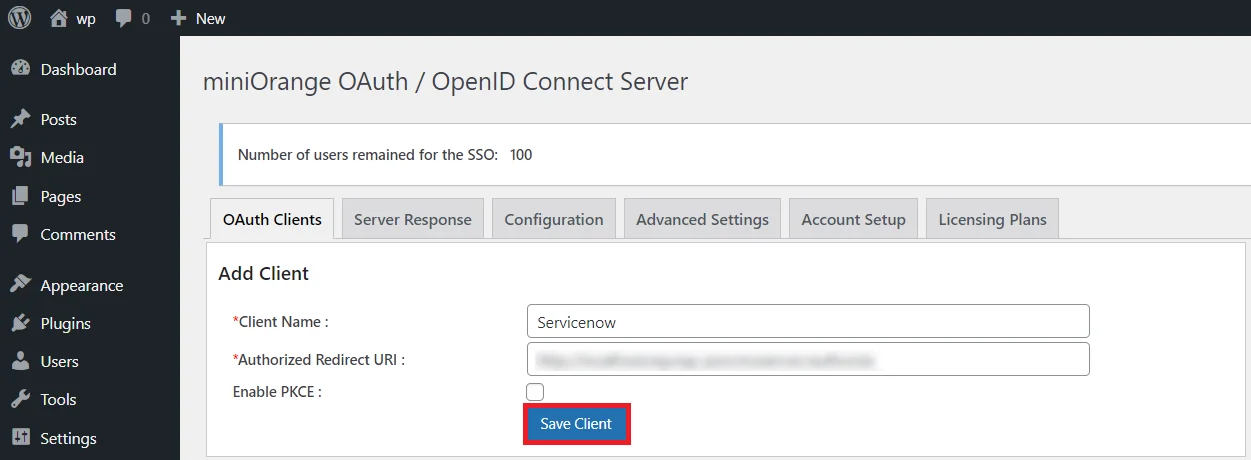 Servicenow Single Sign On Sso With Wordpress As Oauth Server