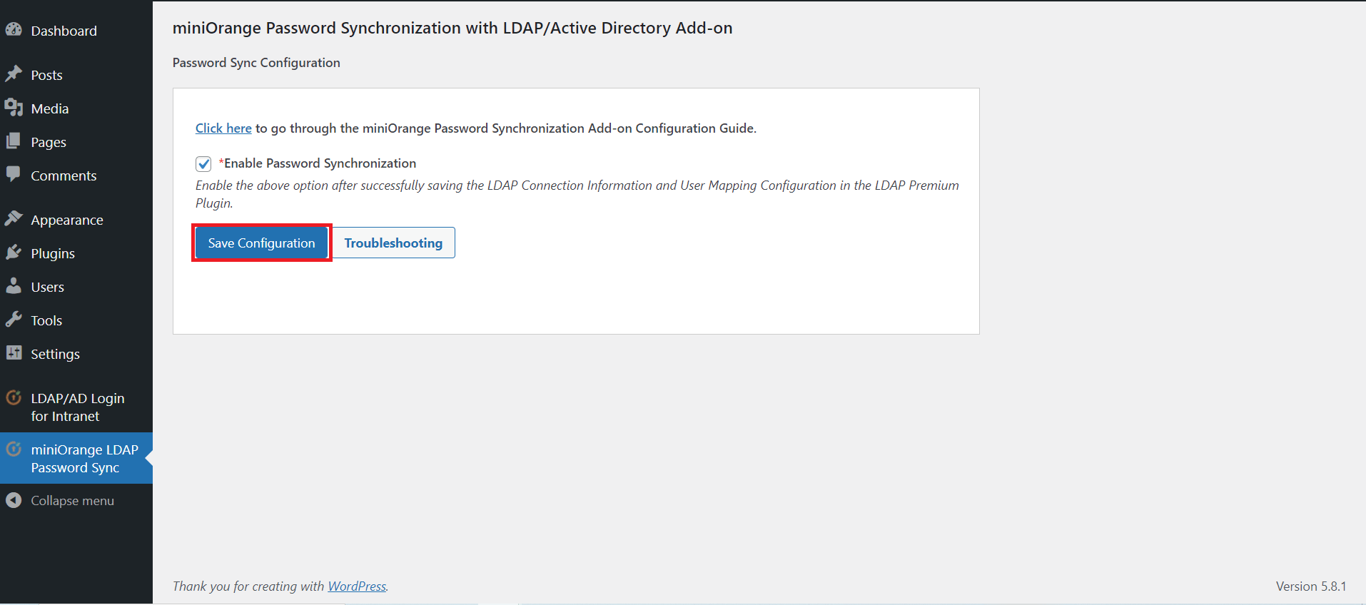 Guide To Setup Miniorange Password Sync With Ldap Server Add On 7156